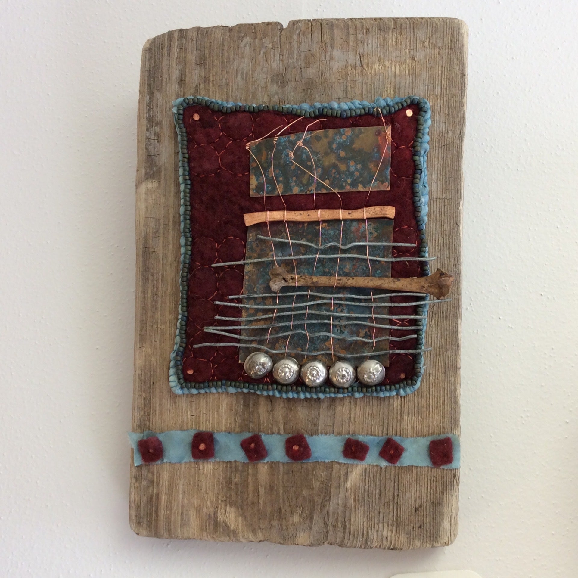 Grounded Fiber Art Plaque | The Purple Turtle Artisan Collective